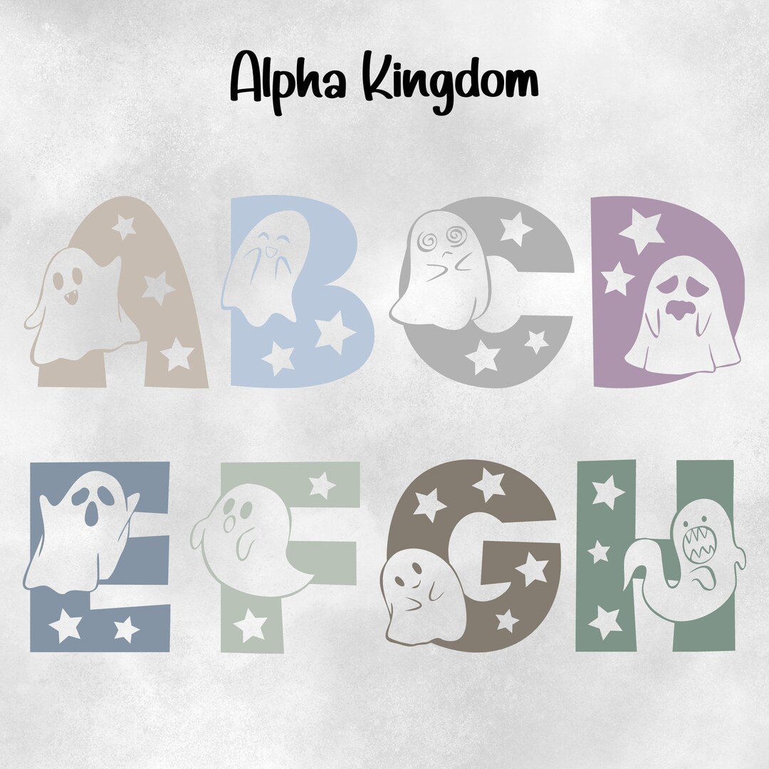 PNG Letters, Ghost Letters, 8 Different Colors, Neutral, Halloween ...