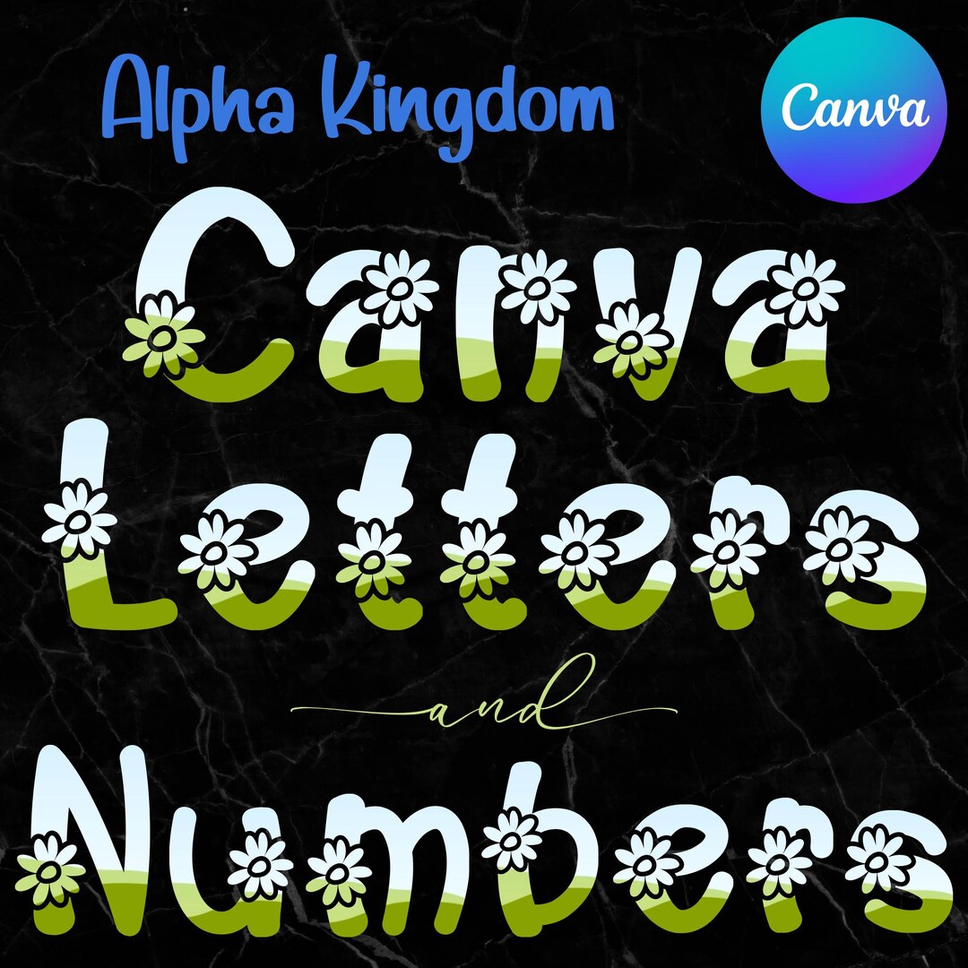 Canva Frame Letters, Drag and Drop Template, Daisy Girl Letters ...