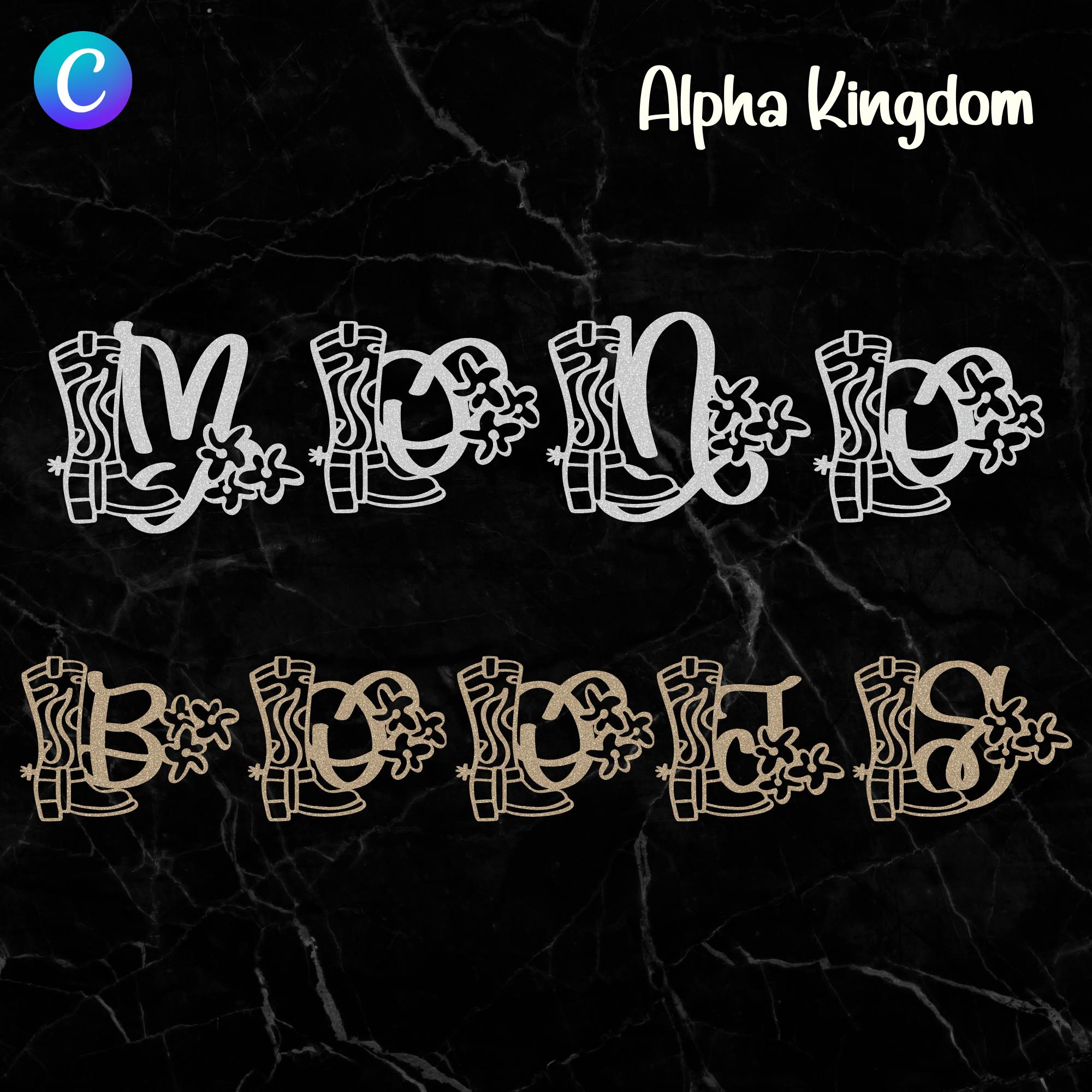 Canva Frame Letters, Mono Boots Alphabet A-Z (digital Download) - Etsy