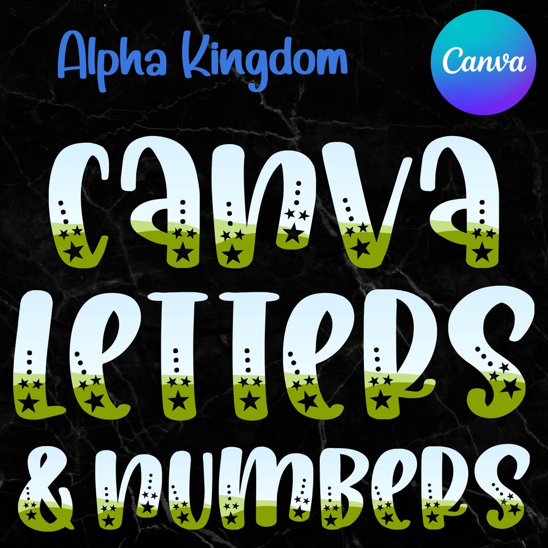 Canva Frame Letters, Drag and Drop Template, Star Days Decorative ...