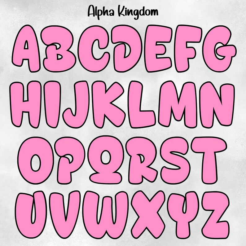 PNG Letters, Dear Darling, 5 Different Colors, Cool Mix, Uppercase A-Z ...