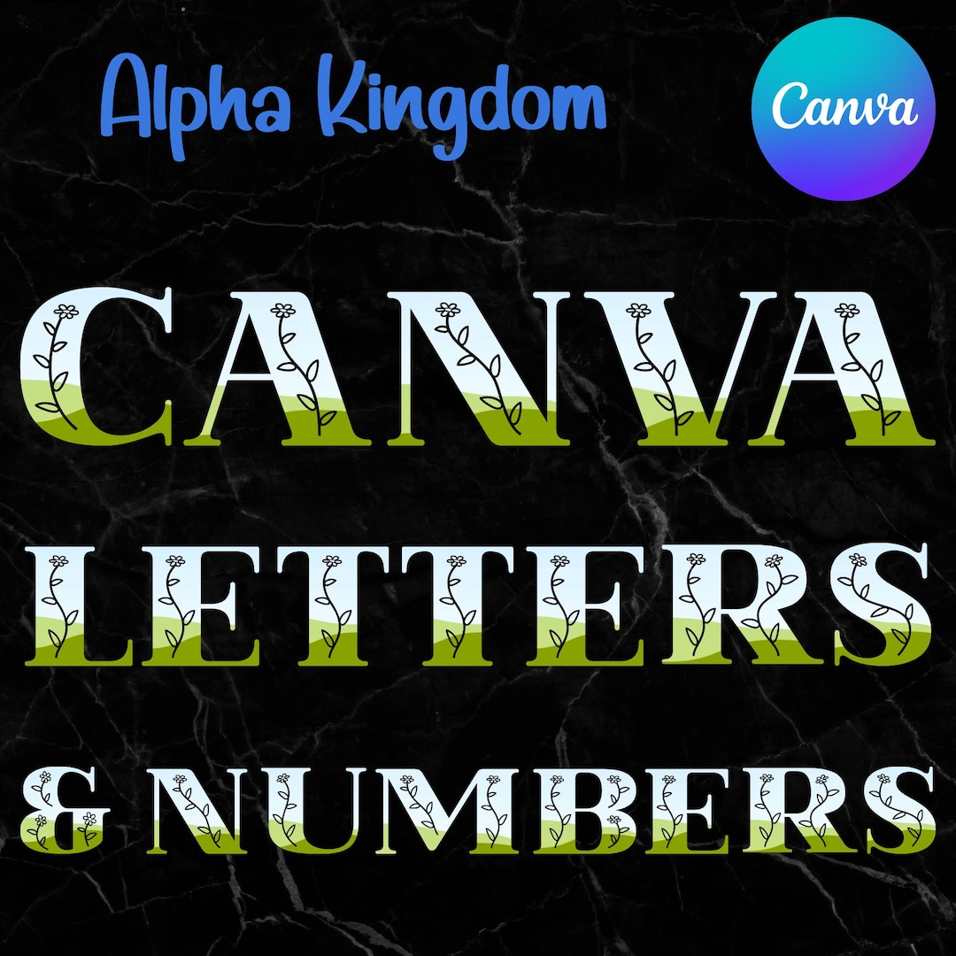 Canva Frame Letters, Drag and Drop Template, Rose King Decorative ...