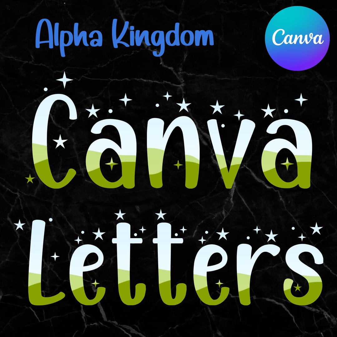 Starry Night Canva Frame Letters, A-Z A-z (digital Download) - Etsy Canada