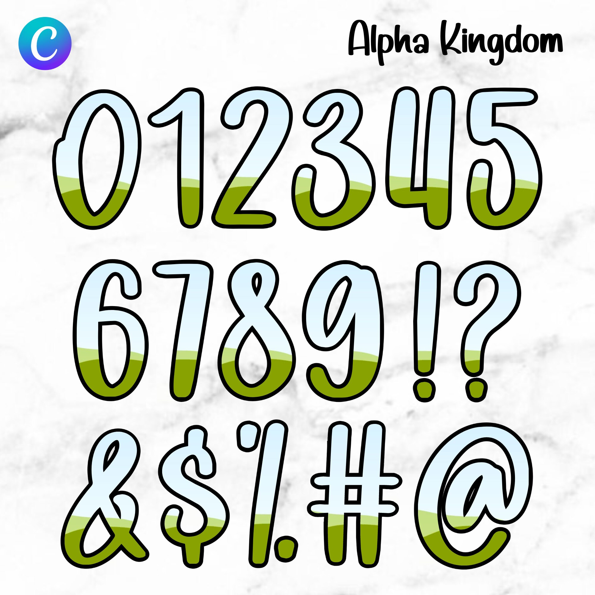 Canva Frame Letters, Drag and Drop Template, Mini Mint Letters ...