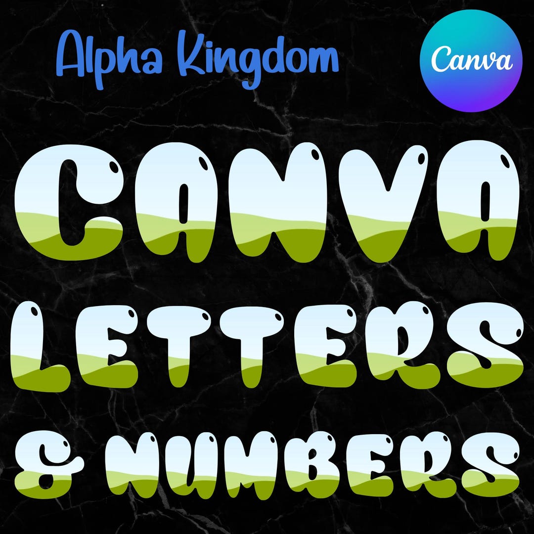 Canva Frame Letters, Drag and Drop Template, Kind Girl Decorative ...