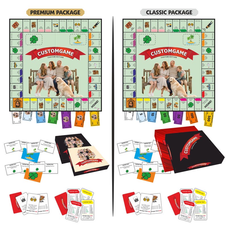 Customopoly Board Game, Game Board, Customized Gift, Personalized Board ...