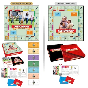 Custompoly Board Game - Complete Game: Customized Gift, Personalized ...