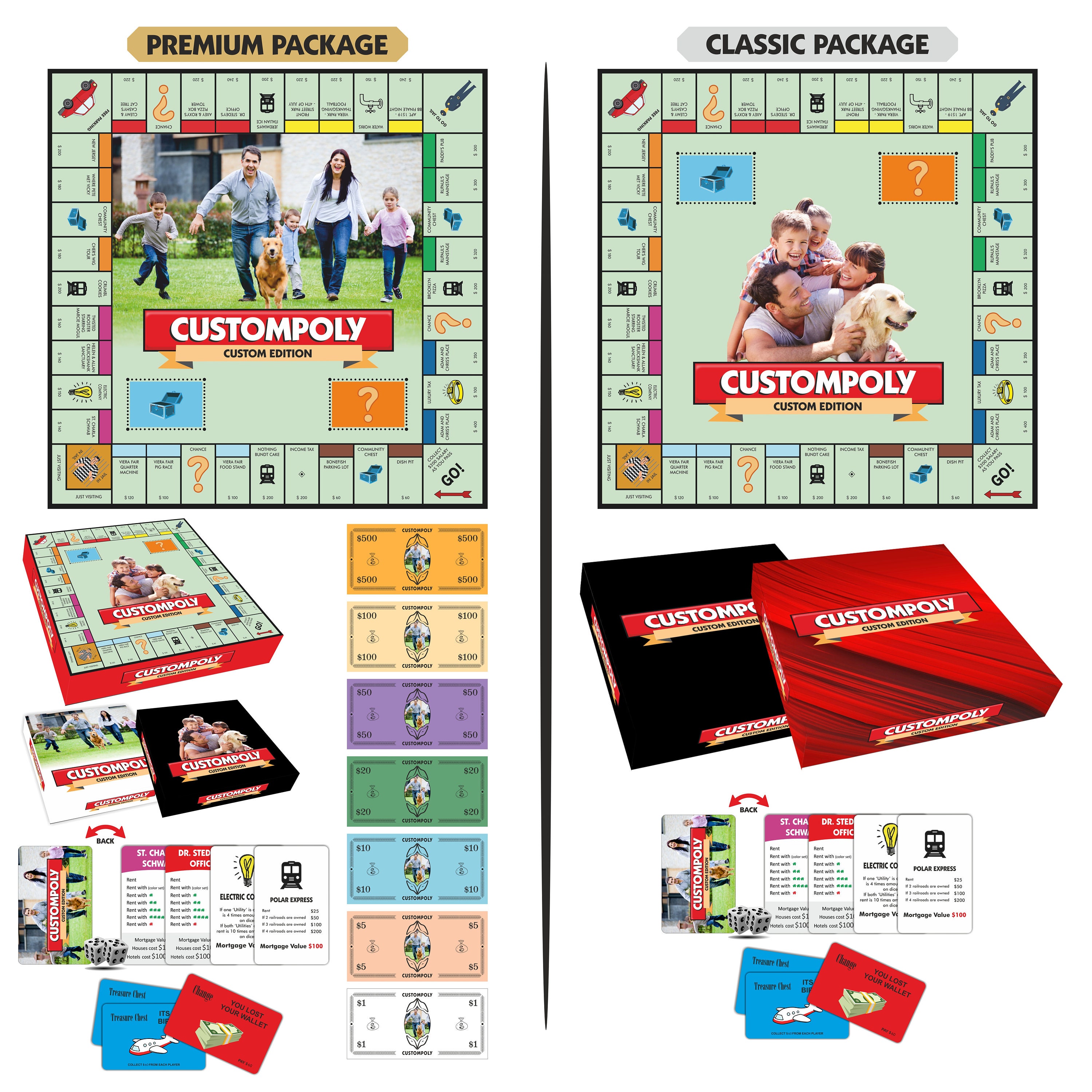 Custompoly Board Game Complete Game: Customized Gift, Personalized ...