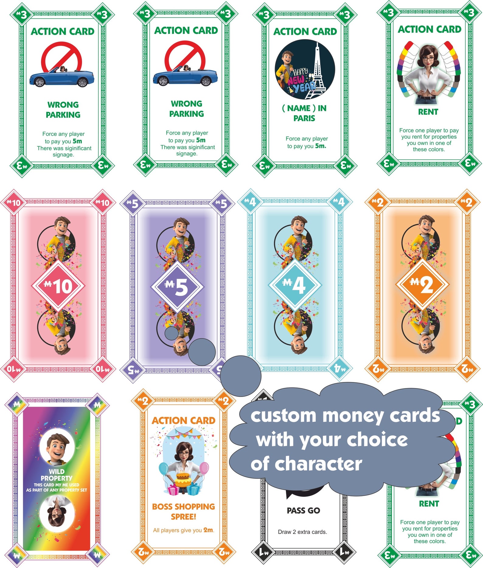 Custom Deal Card Game: Personalized Deck, Custom Playing Cards - Etsy