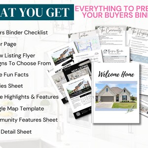 Listing Agent Buyer Binder Marketing Bundle | Utility List | Community ...