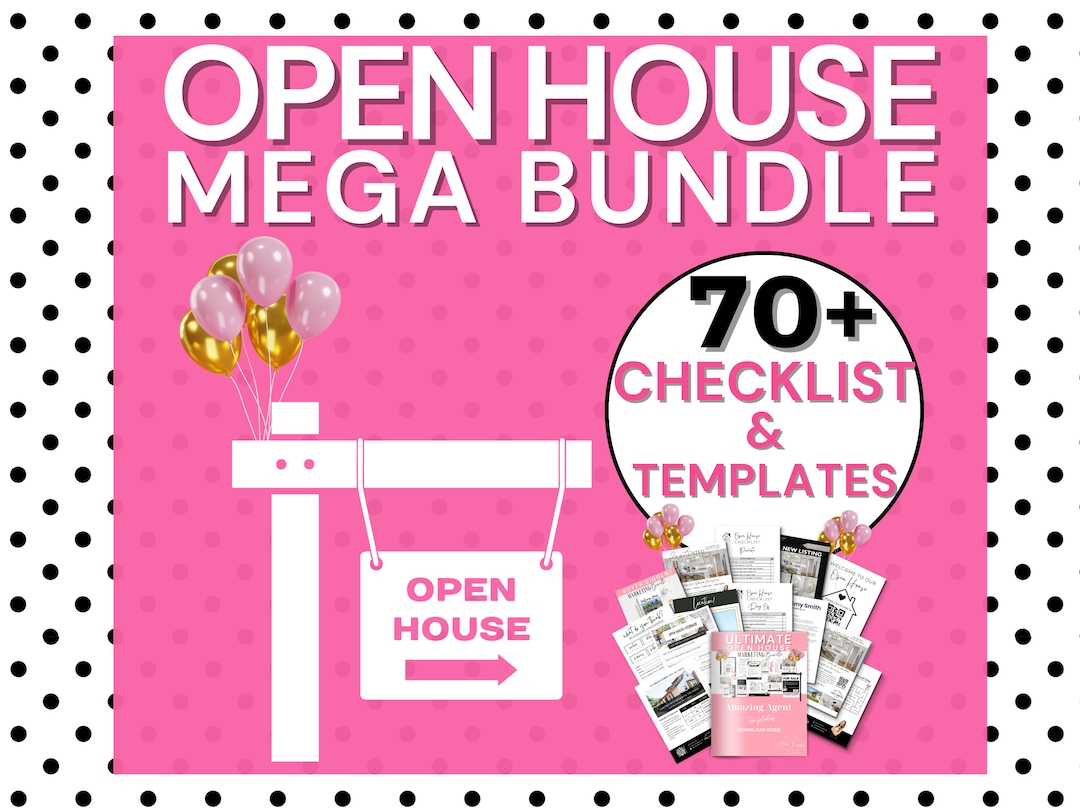 Open House Mega Bundle | 70+ Checklist & Templates | Real Estate Agent ...