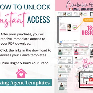 BUNDLE Clickable Email Signature Canva Template Pack | Small Business ...