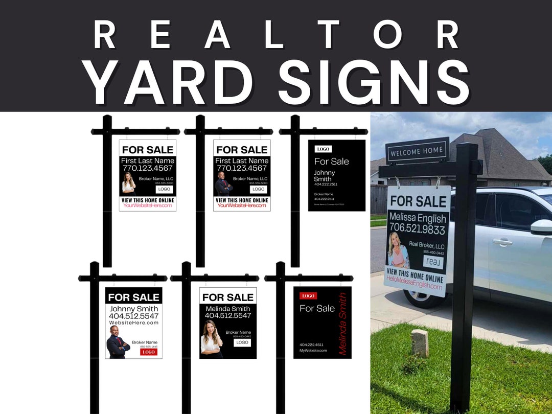 Realtor Yard Sign Bundle Canva Templates Listing Agent Marketing Lead ...