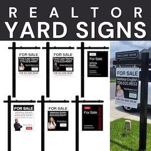 Realtor Yard Sign Bundle Canva Templates Listing Agent Marketing Lead ...
