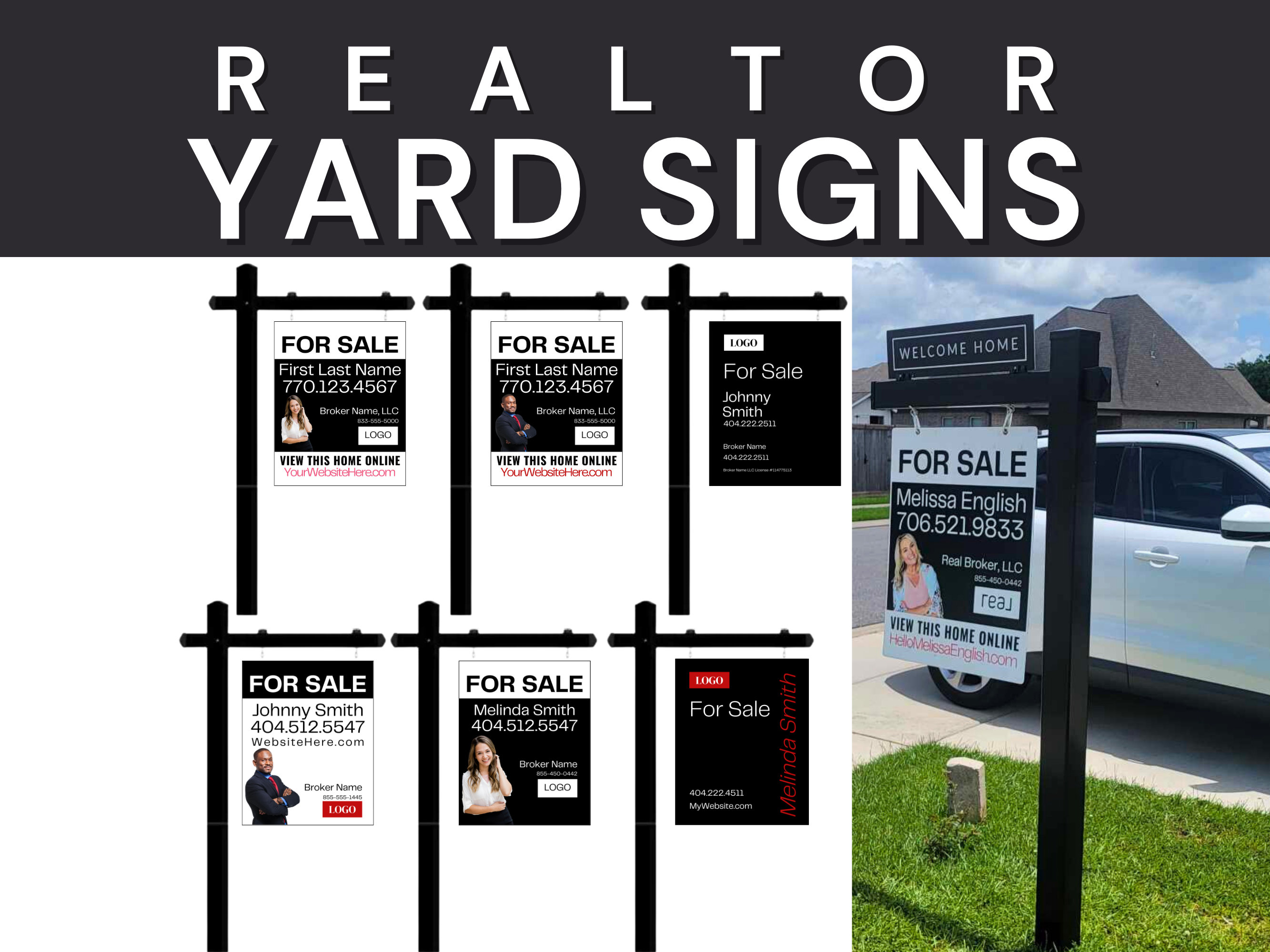 Realtor Yard Sign Bundle Canva Templates Listing Agent Marketing Lead ...