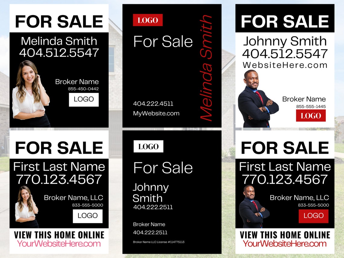 Realtor Yard Sign Bundle Canva Templates Listing Agent Marketing Lead ...