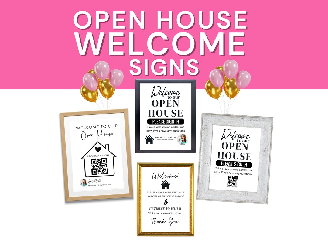 Open House Welcome Sign | Real Estate Marketing | Lead Generating ...