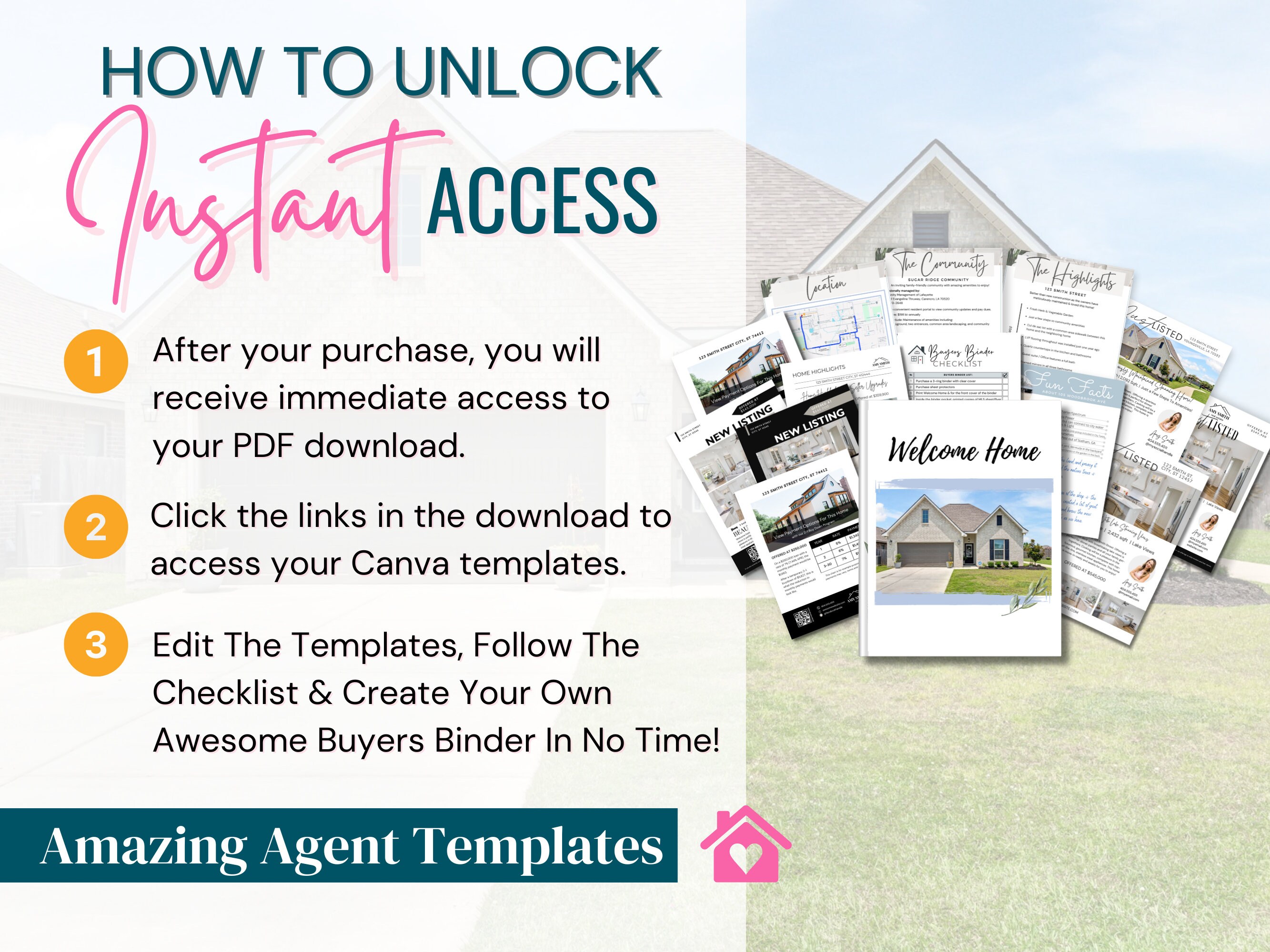 Listing Agent Buyer Binder Marketing Bundle | Utility List | Community ...