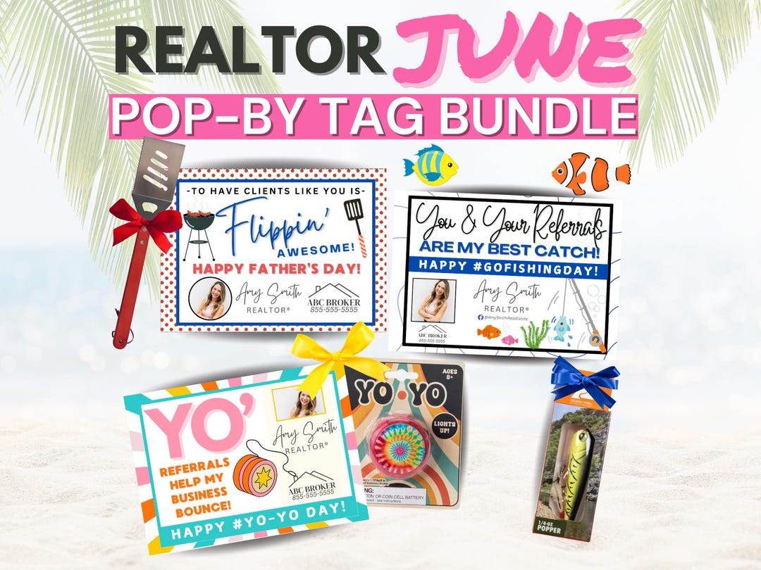June Real Estate Pop by Tags: Modern Realtor Marketing Templates (canva ...