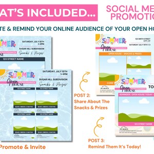 Summer Theme Open House Marketing Kit | Real Estate Marketing | Canva ...