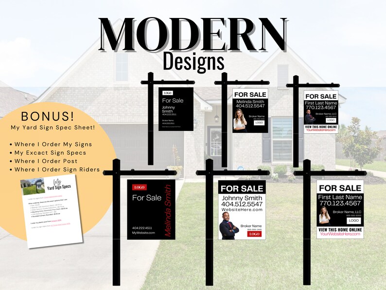 Realtor Yard Sign Bundle Canva Templates Listing Agent Marketing Lead ...