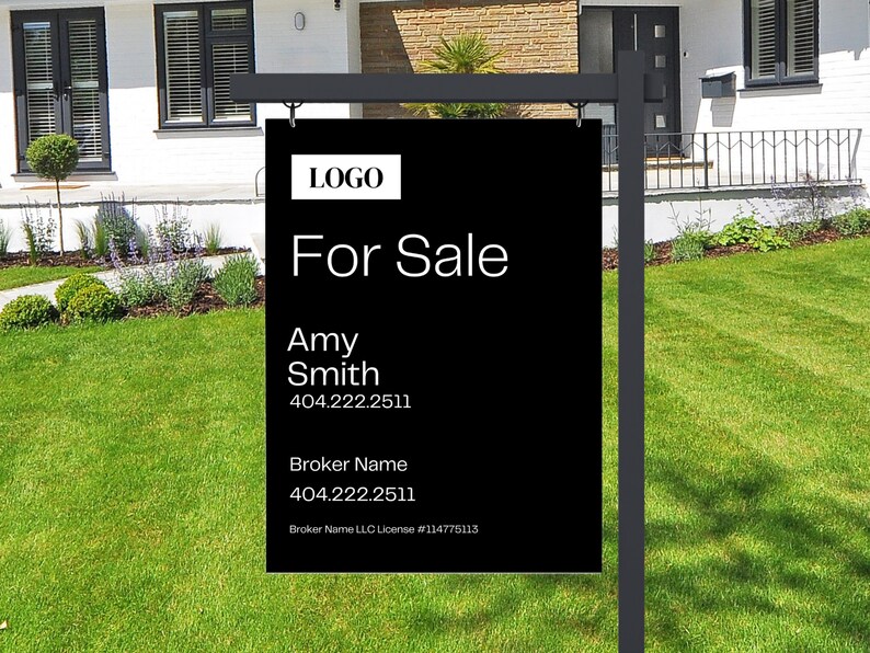 Realtor Yard Sign Bundle Canva Templates Real Estate Marketing Lead ...