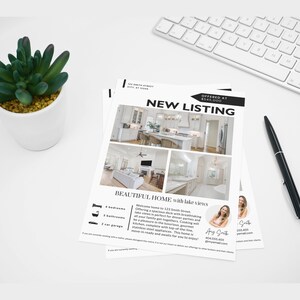 New Listing Marketing Flyer | Canva Templates | Real Estate Marketing ...