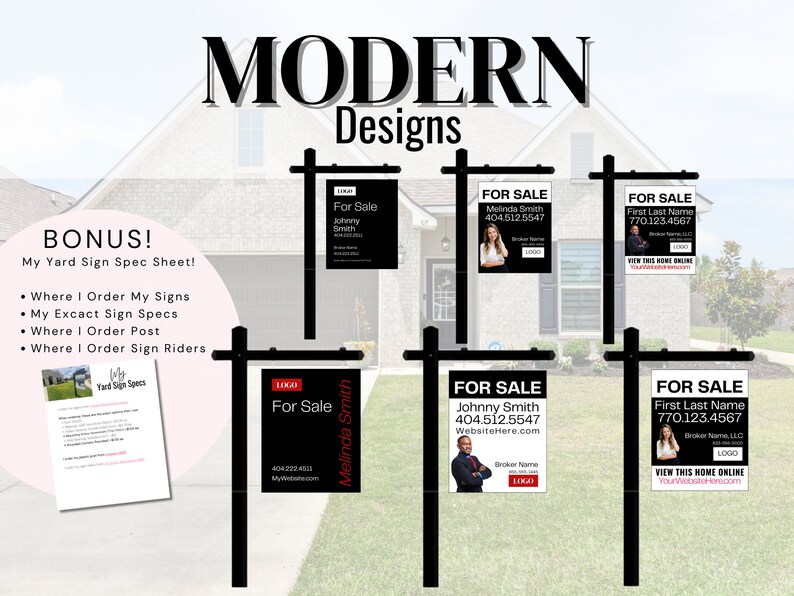 Realtor Yard Sign Bundle Canva Templates Listing Agent Marketing Lead ...