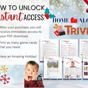 HOME ALONE Movie Night Trivia, Classic Christmas Movie, Family Fun, PDF ...