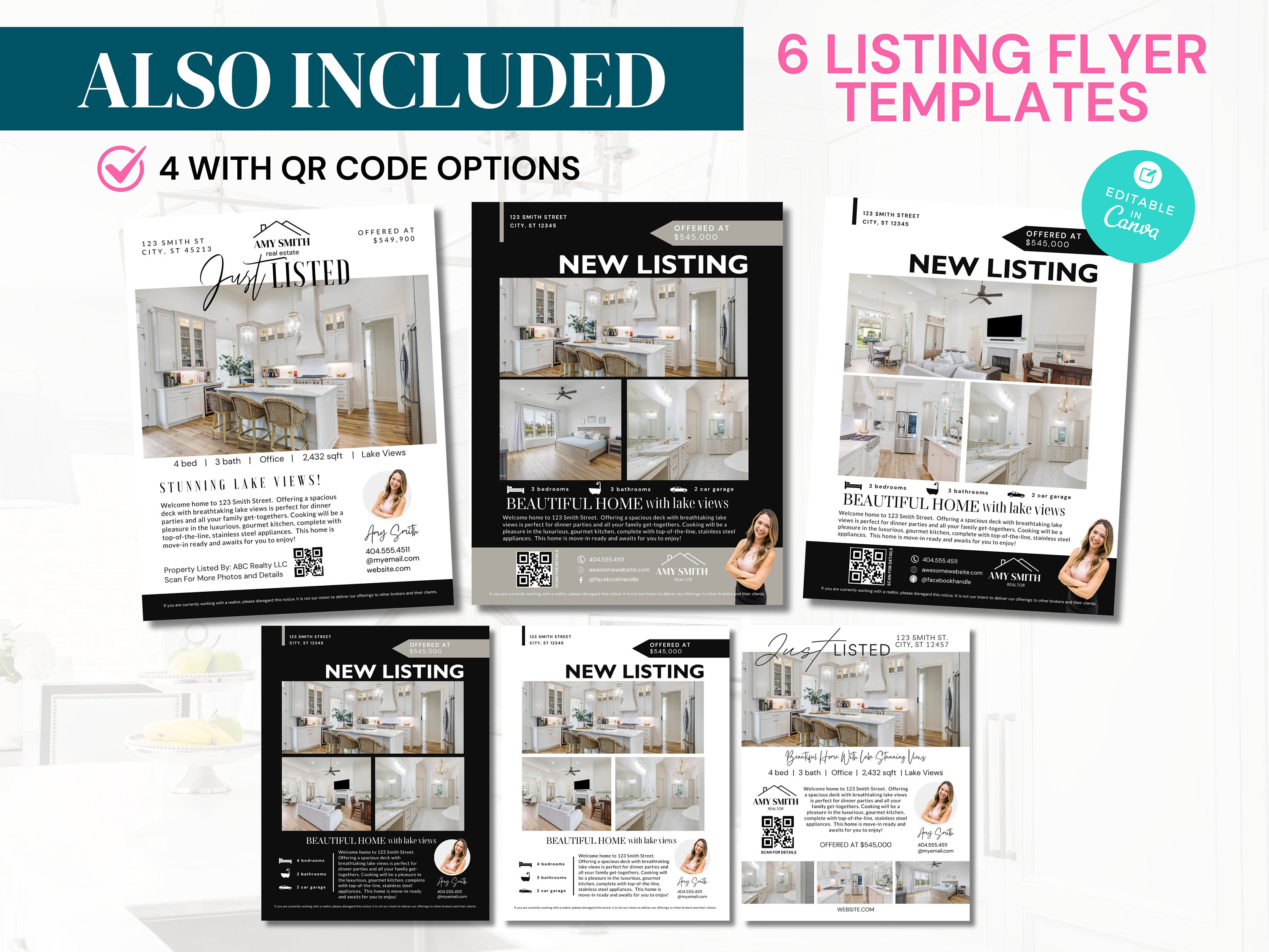New Listing Marketing Flyer | Canva Templates | Real Estate Marketing ...