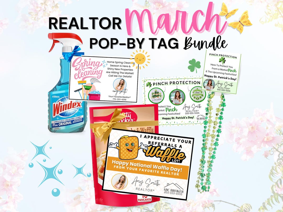 Realtor March Pop by Tags: Modern Pink DIY Marketing (canva Printable ...