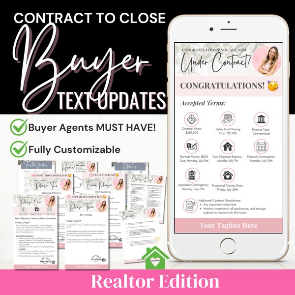 Realtor Contract to Close Checklist - Etsy
