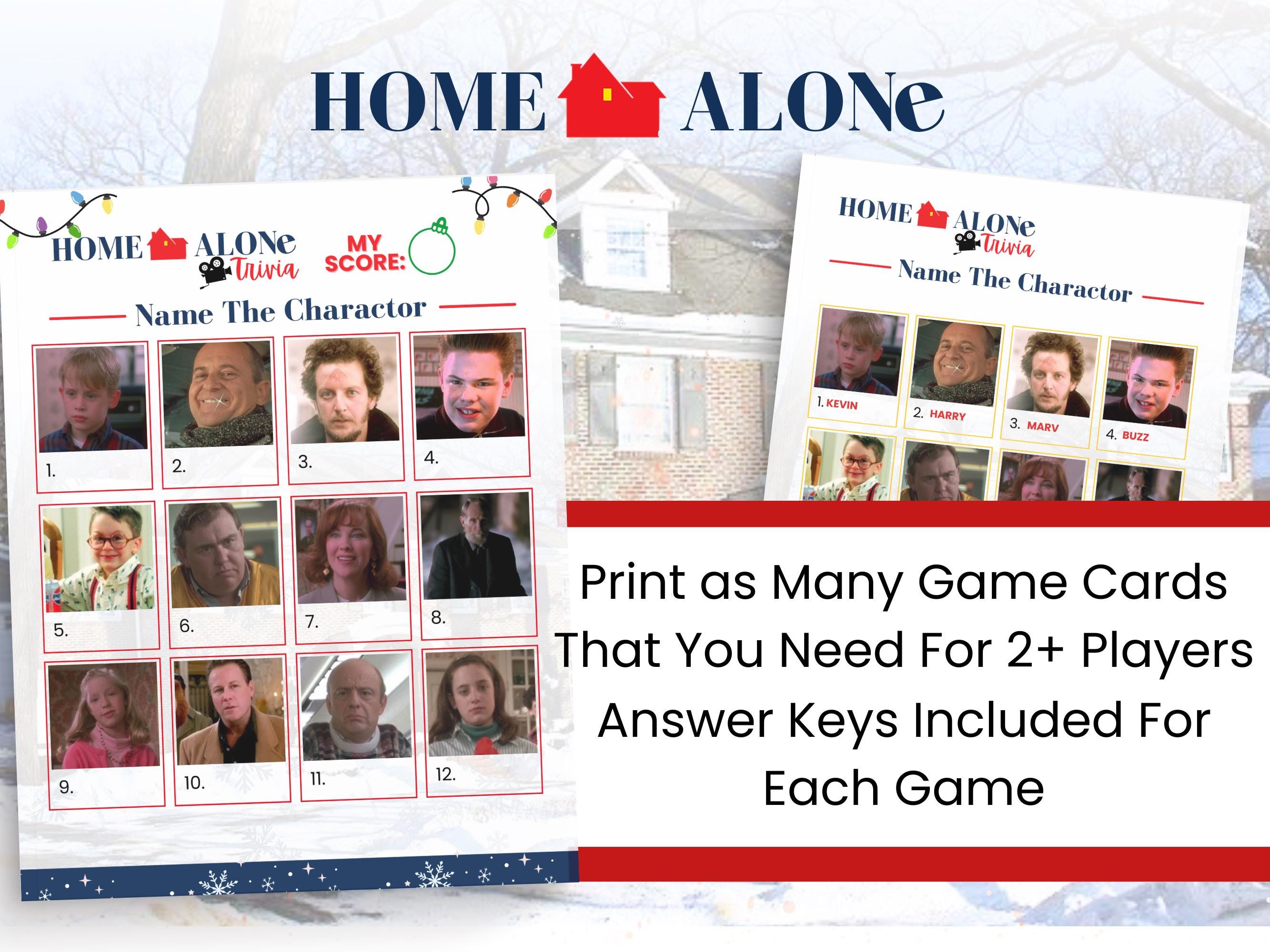 HOME ALONE Movie Night Trivia, Classic Christmas Movie, Family Fun, PDF ...