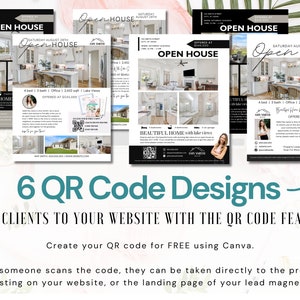 Open House Door Knocking Flyer | Flyer With QR Code | Real Estate ...