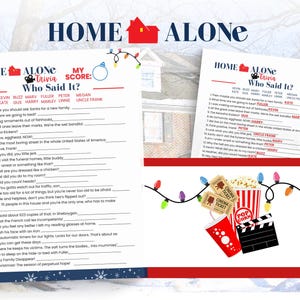 HOME ALONE Movie Night Trivia, Classic Christmas Movie, Family Fun, PDF ...