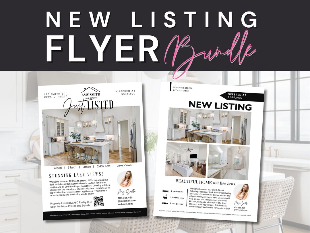 New Listing Marketing Flyer | Canva Templates | Real Estate Marketing ...