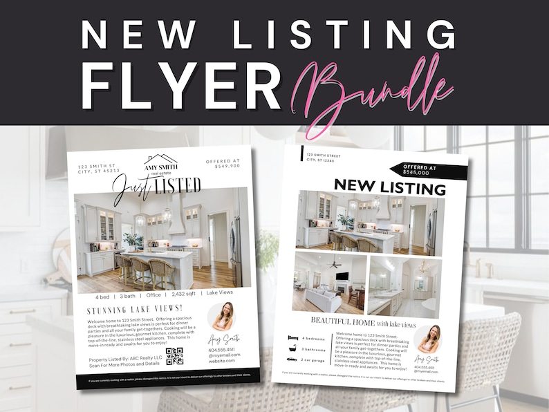 New Listing Marketing Flyer | Canva Templates | Real Estate Marketing ...