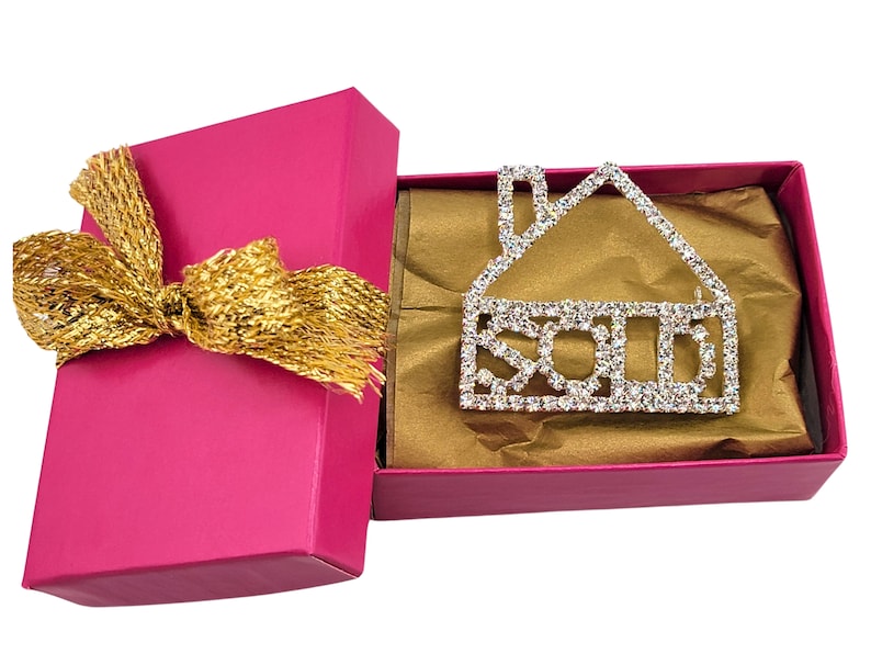 Sold House Rhinestone Pin Realtor Brooch Gifts for Real Estate Agents ...