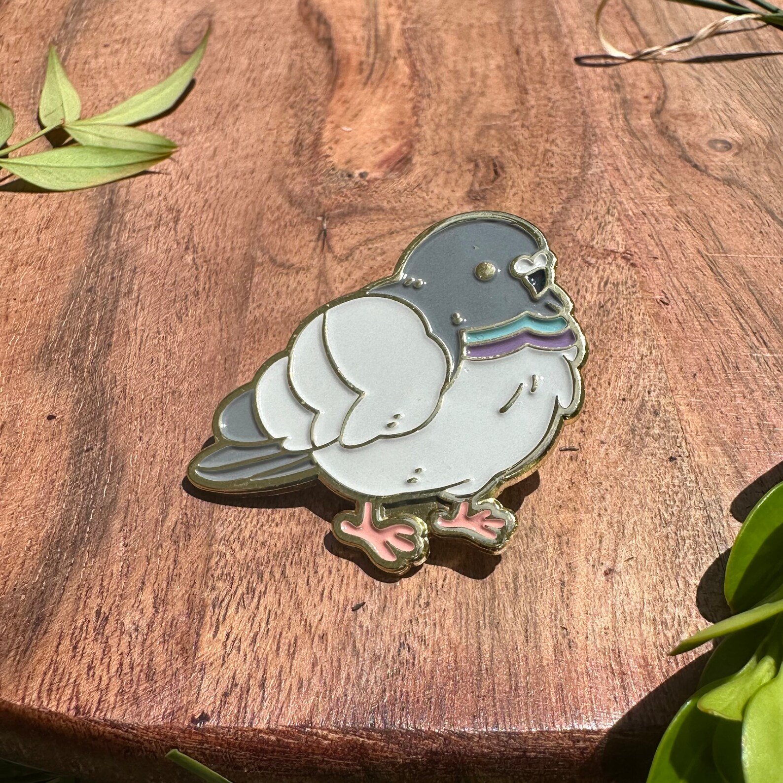 Pigeon Enamel Pin ! Lapel Pin Bird Pin Cute Gold Plated Brooch - Etsy