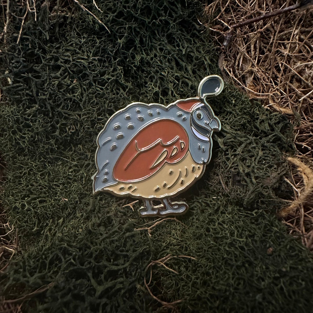 Quail Enamel Pin ! Lapel Pin Bird Pin Cute Gold Plated Brooch - Etsy