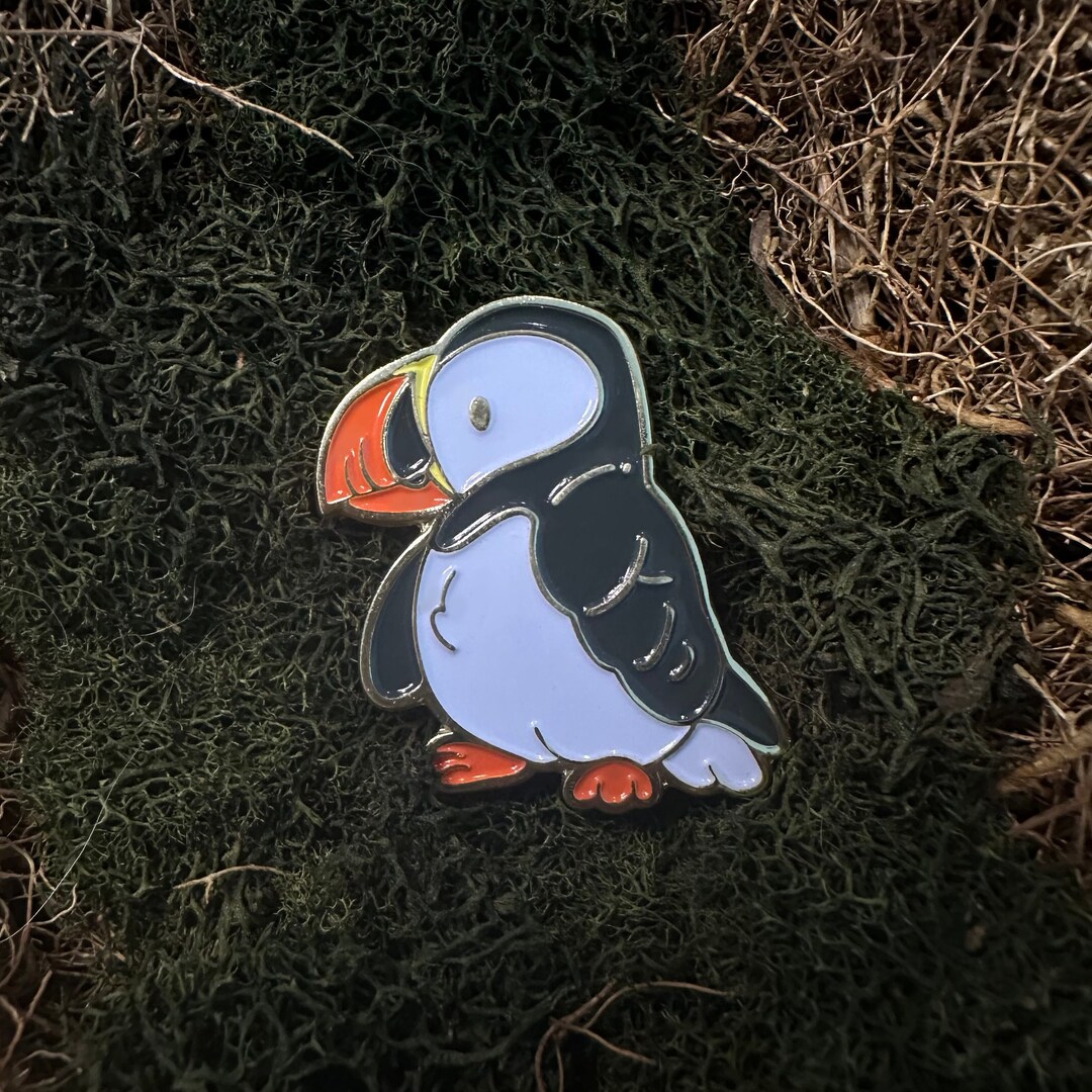 Puffin Enamel Pin ! Lapel Pin Bird Pin Cute Gold Plated Brooch - Etsy