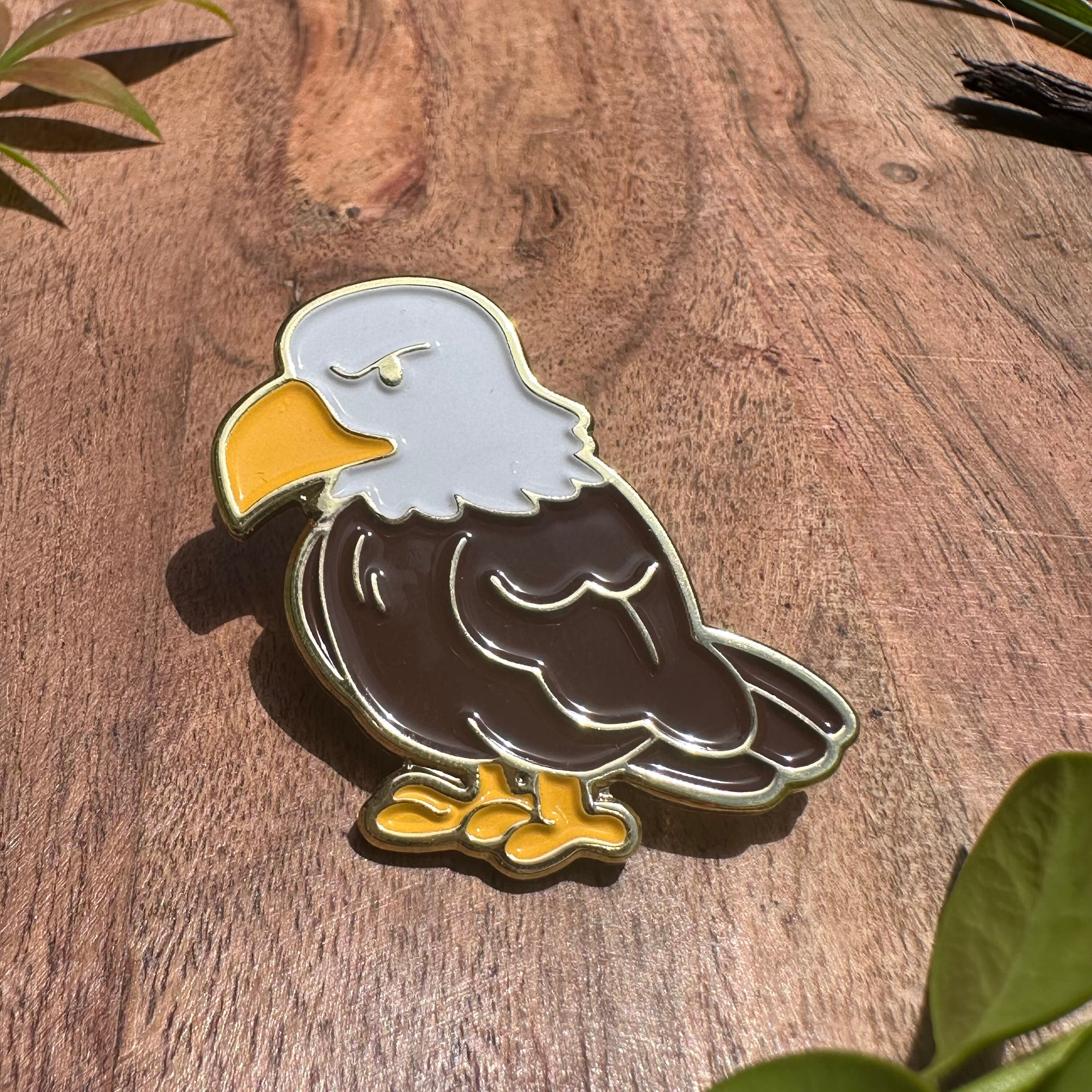 Bald Eagle Enamel Pin ! Lapel Pin Bird Pin Cute Gold Plated Brooch - Etsy