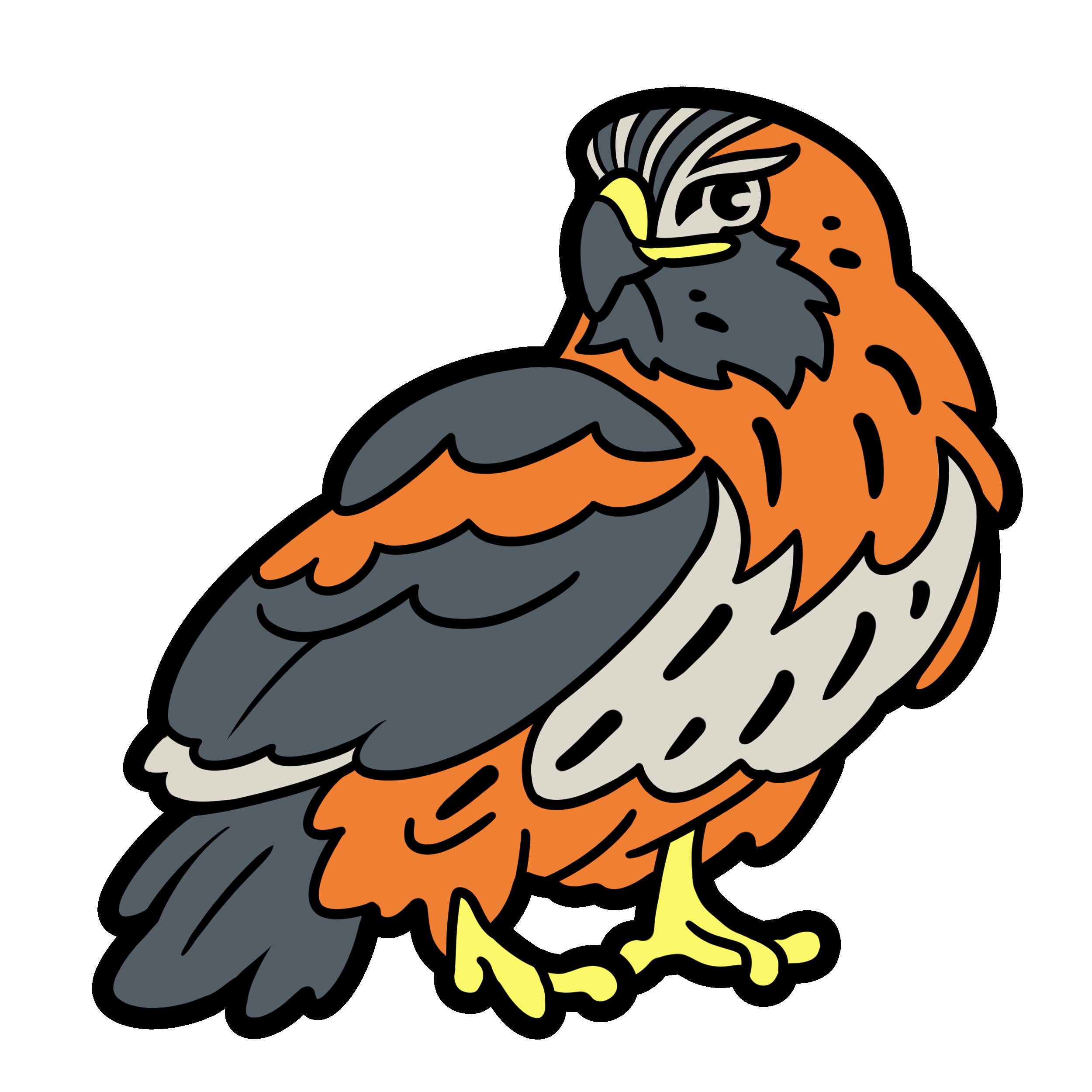 Red-tailed Hawk Enamel Pin Lapel Pin Bird Pin Cute Gold Plated Brooch ...