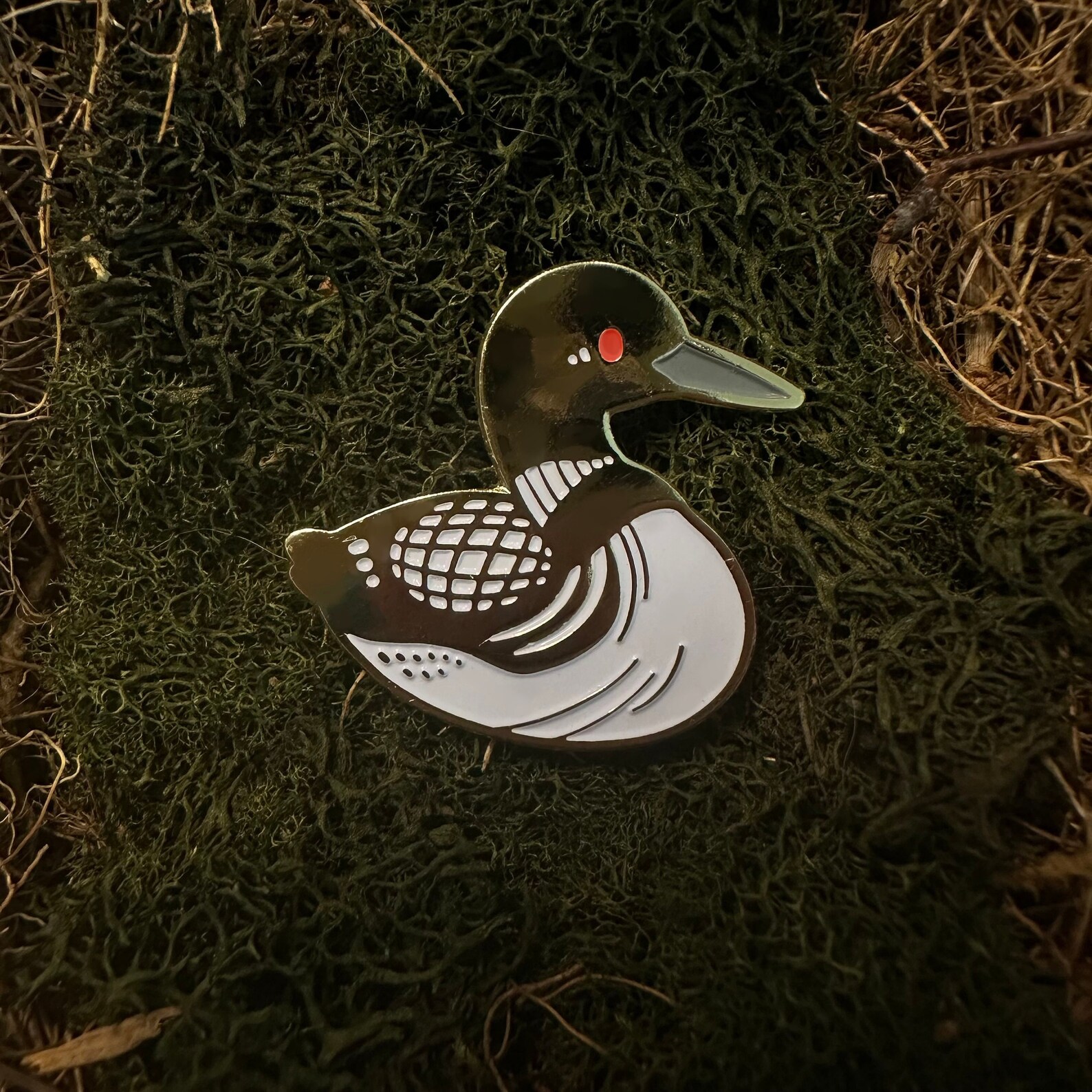 Loon Enamel Pin ! Lapel Pin Bird Pin Cute Gold Plated Brooch - Etsy