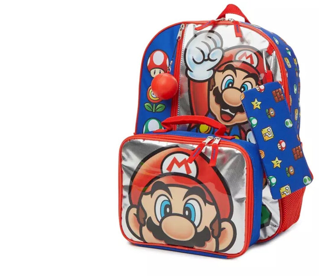 Super Mario Brothers 5 Piece Set Backpack - Etsy