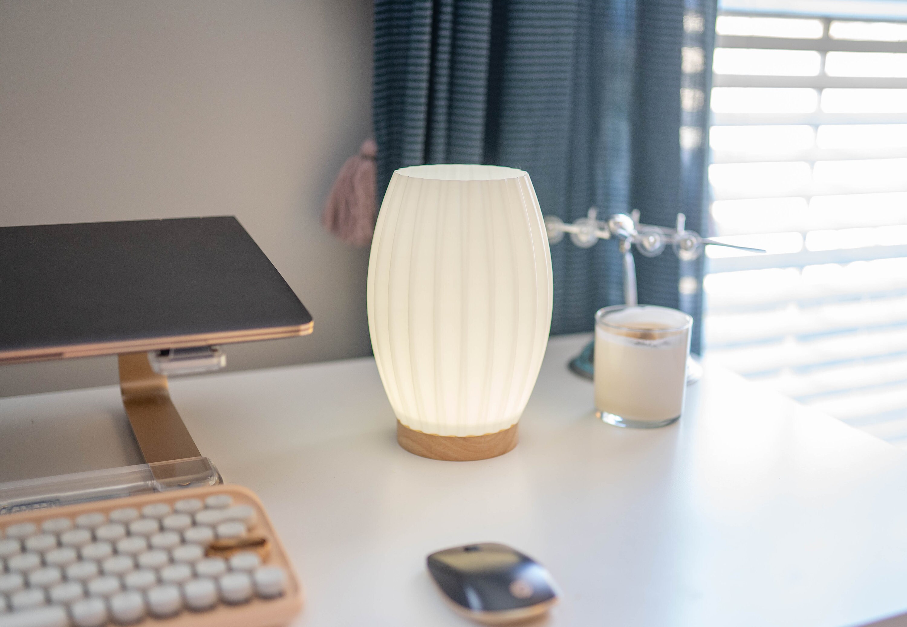 3D Printed Bow Lamp, Bedside Lamp, Reading Lamp, Desk Lamp - Etsy