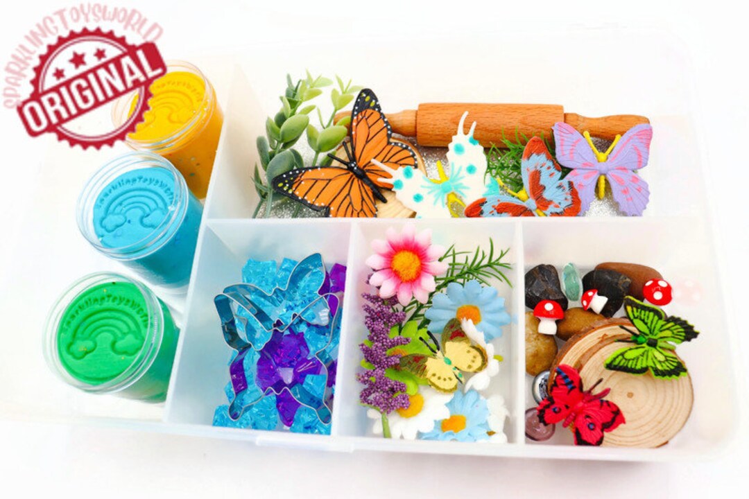 New Butterfly Play Dough Kit, Play Dough, Sensory Kit, Playdough Kit ...