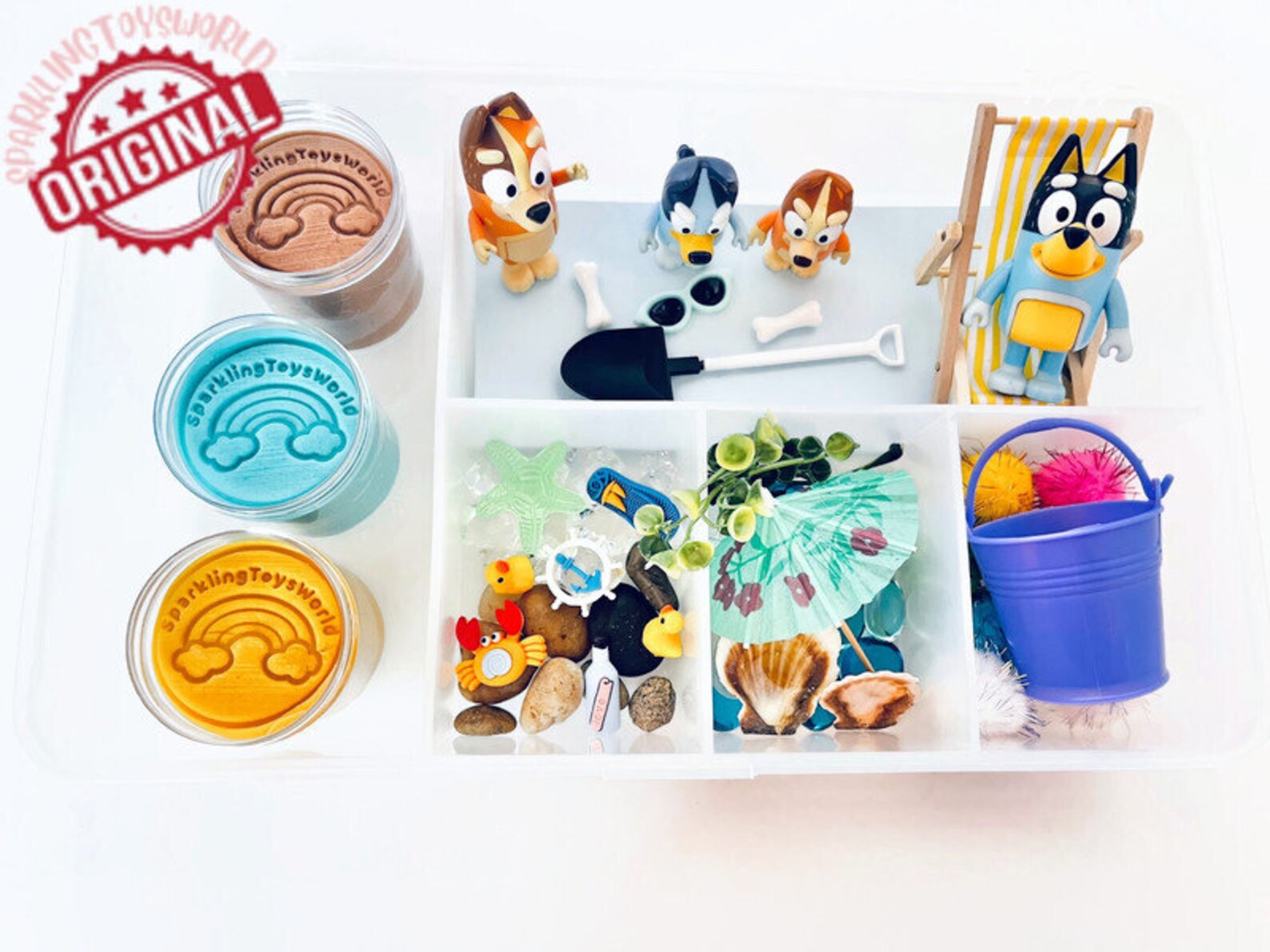 Playdough Kit, Inspired Bluey Playdough Kit, Playdough Sensory Kit ...