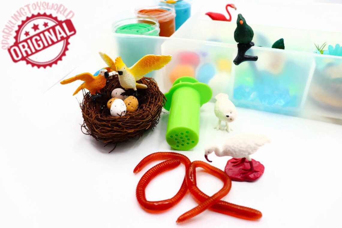 Playdough Kit, Bird Playdough Kit, Playdough Sensory Kit, Play Dough ...