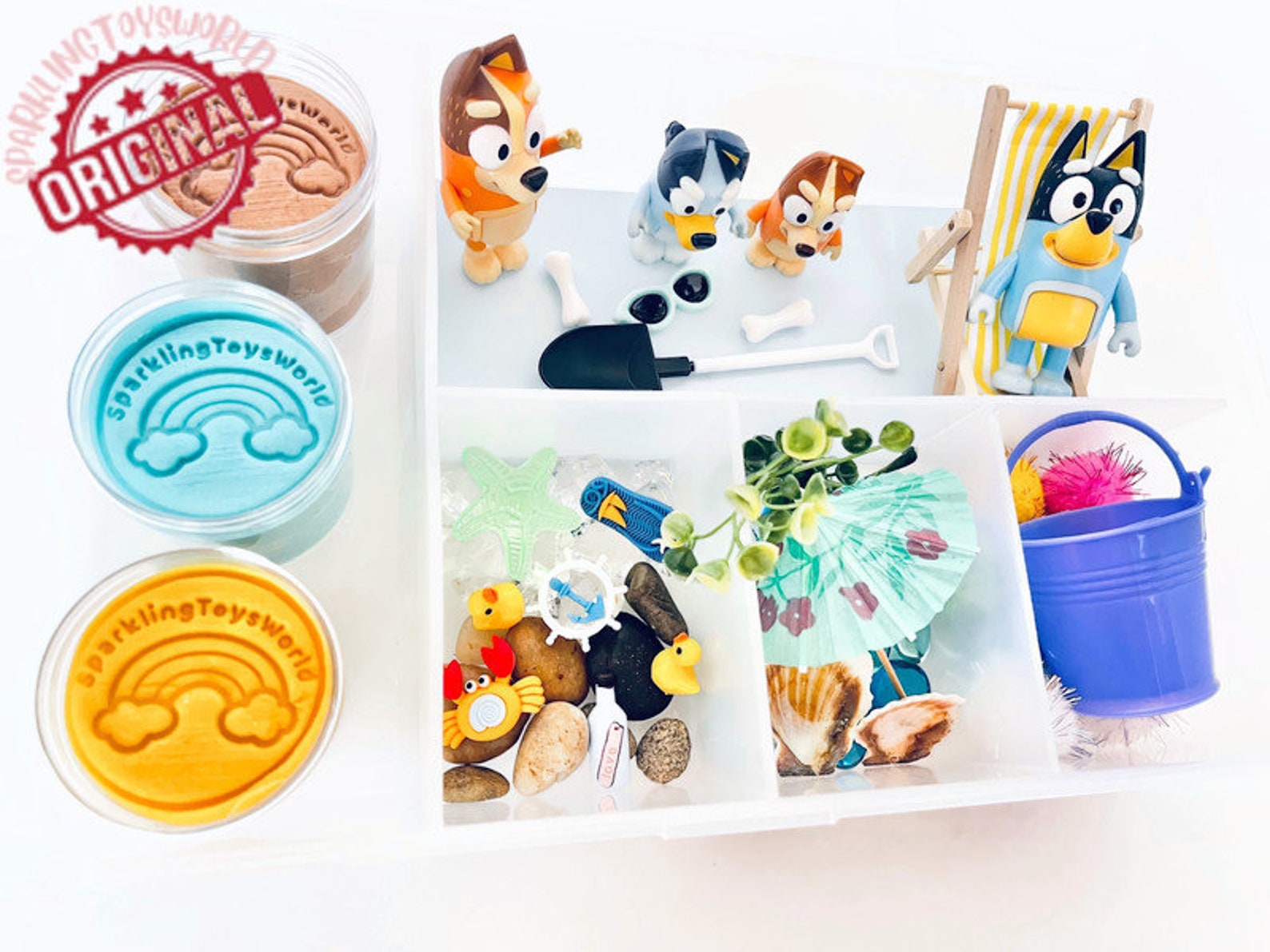 Playdough Kit, Inspired Bluey Playdough Kit, Playdough Sensory Kit ...